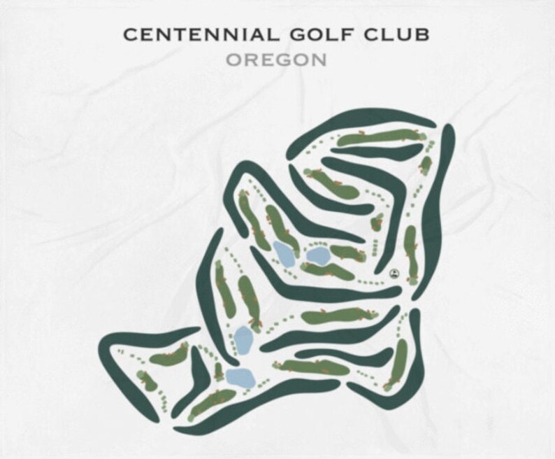 Centennial Golf Club, Oregon | Golf Course Map, Golf Map, Golfer Gift ...