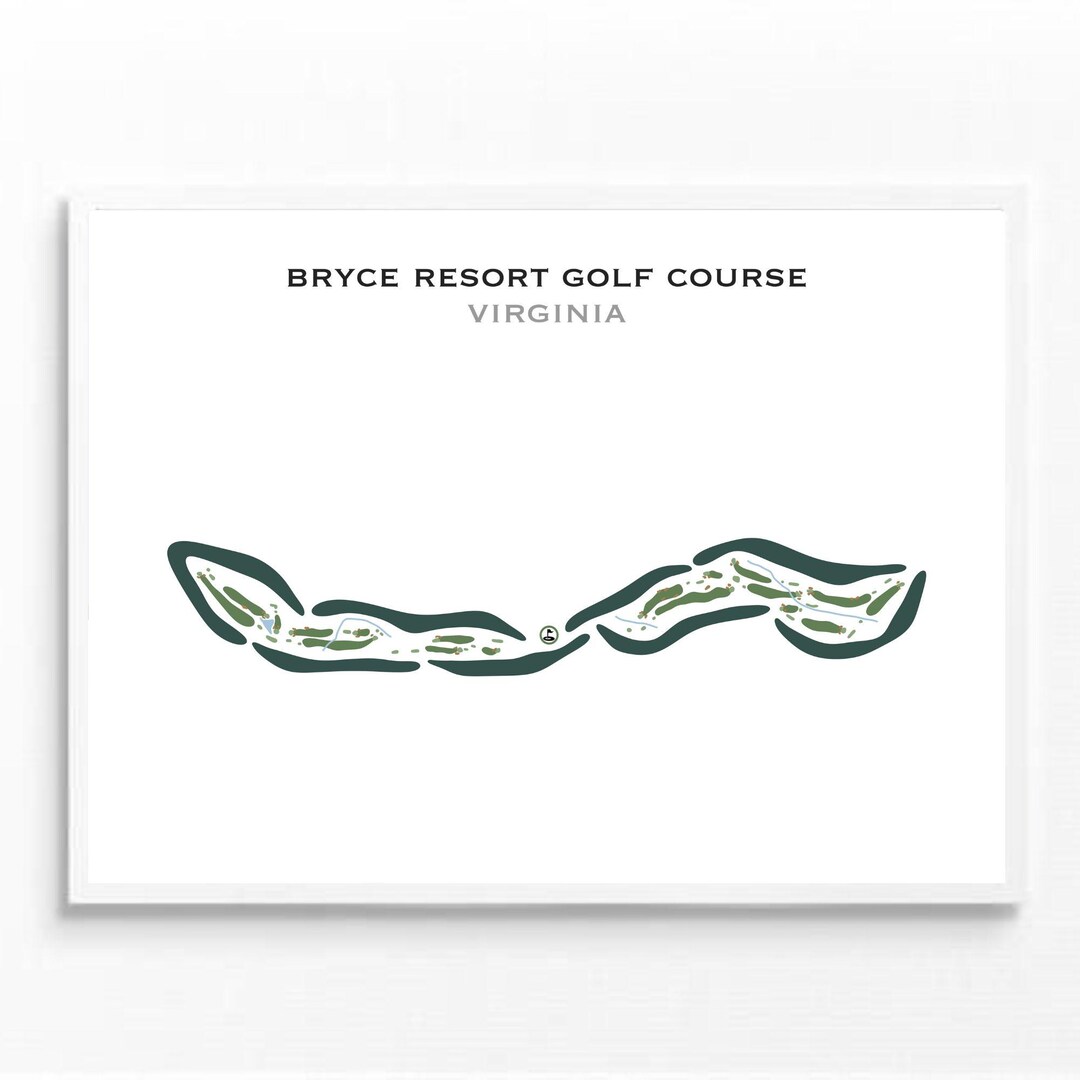 Bryce Resort Golf Course, VA | Golf Course Map, Golf Map, Golfer Gift ...