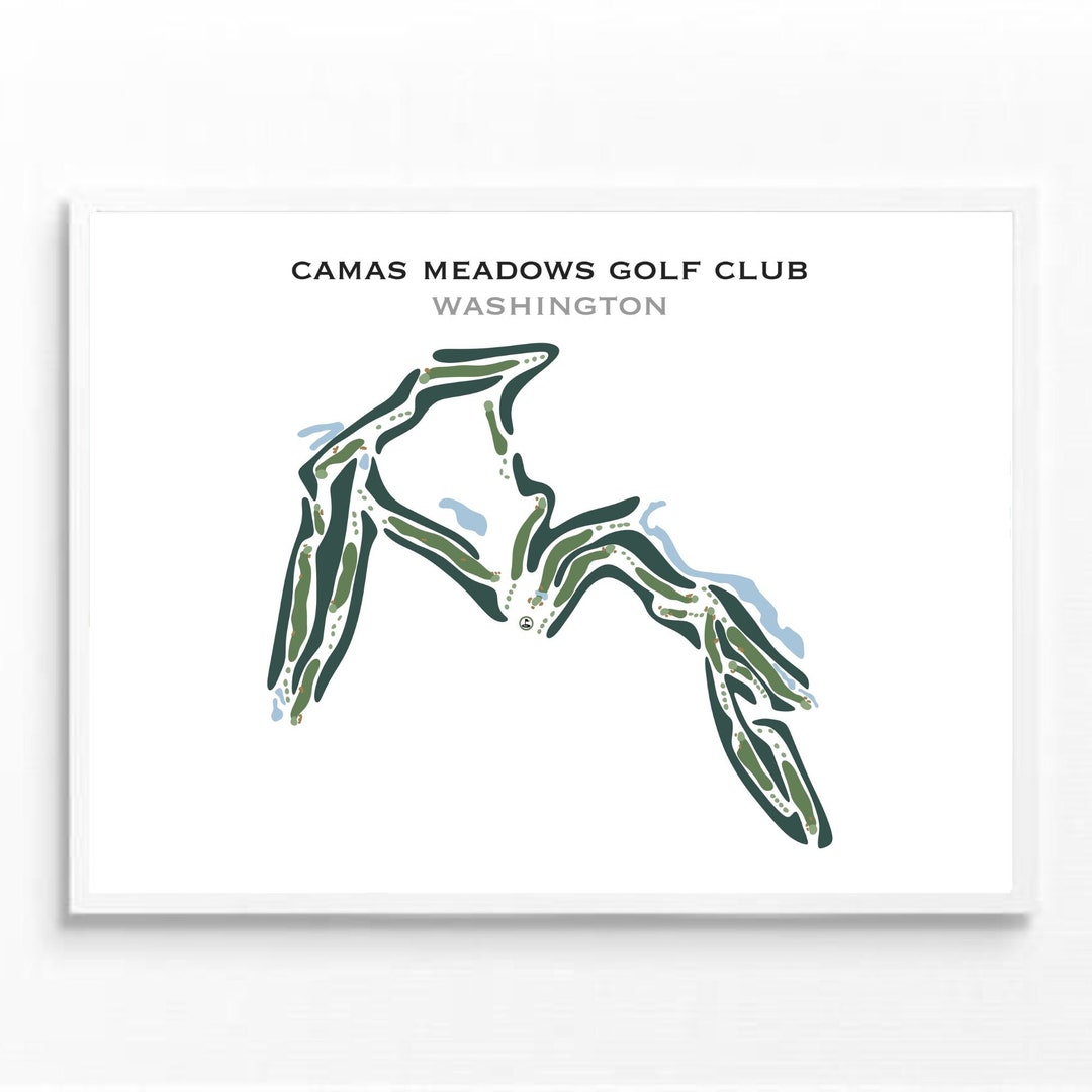 Camas Meadows Golf Club, WA | Golf Course Map, Golf Map, Golfer Gift ...