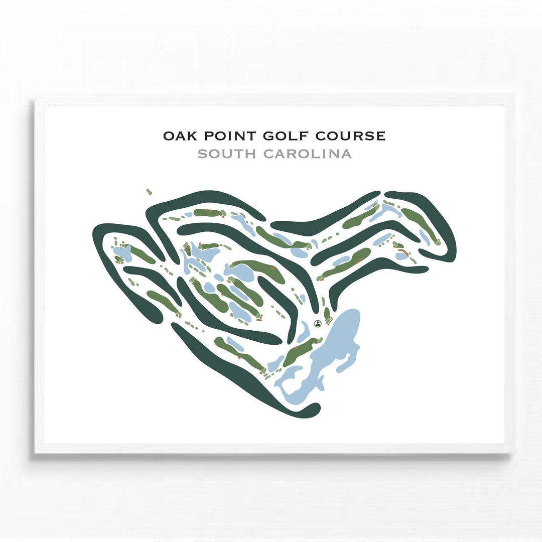 Oak Point Golf Course, SC | Golf Course Map, Golf Map, Golfer Gift for ...