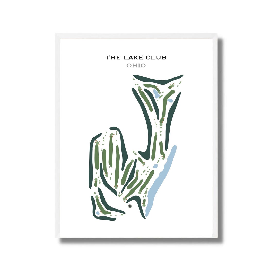 The Lake Club, Ohio | Golf Course Map, Golf Map, Golfer Gift for Him ...