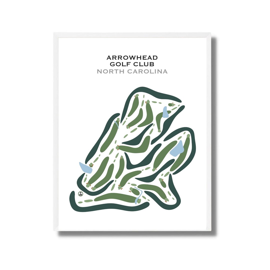 Arrowhead Golf Club, NC | Golf Course Map, Golf Map, Golfer Gift for ...