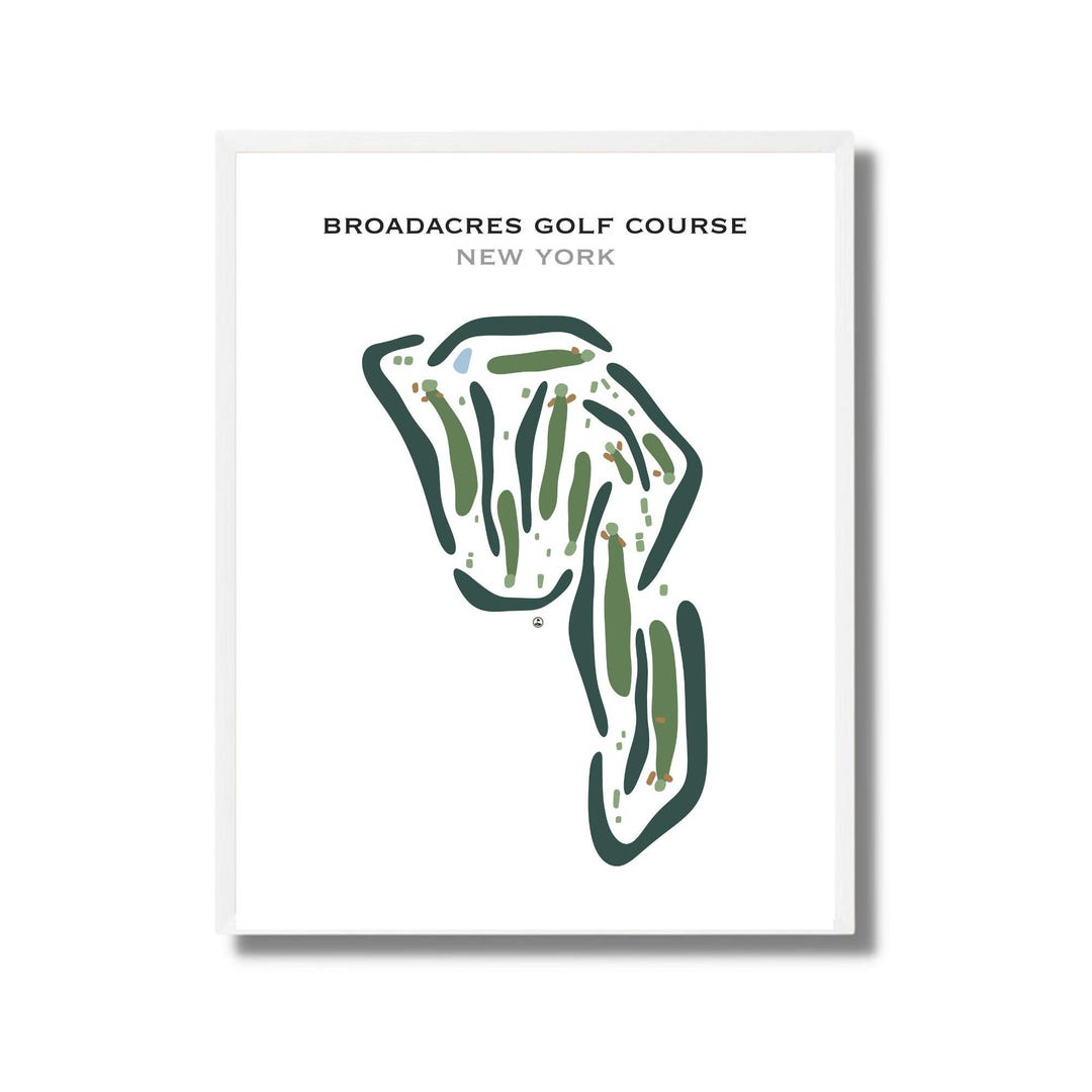 Broadacres Golf Course, NY | Golf Course Map, Golf Map, Golfer Gift for ...