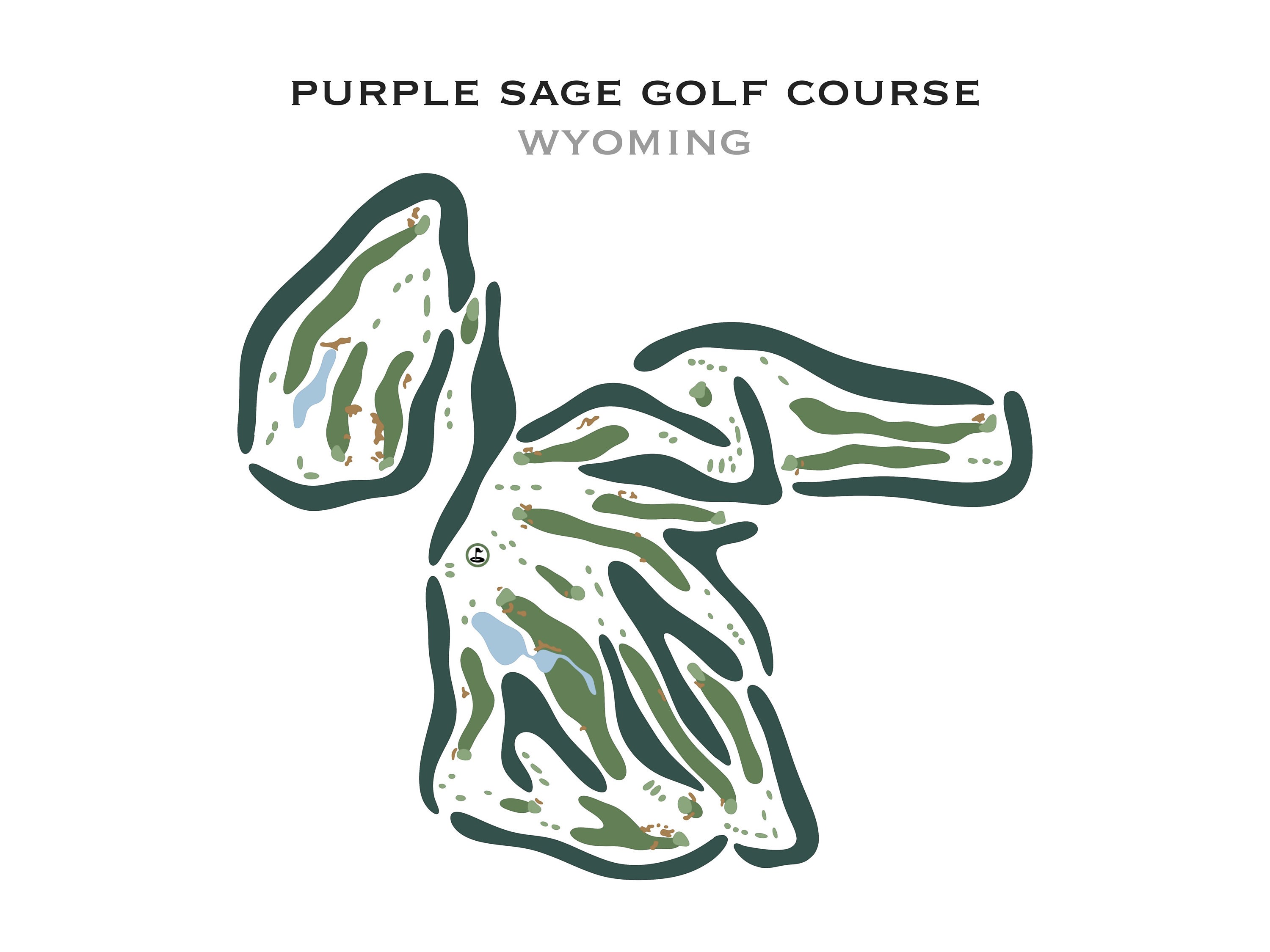 Purple Sage Golf Course Evanston Wyoming Unique Watercolor - Etsy