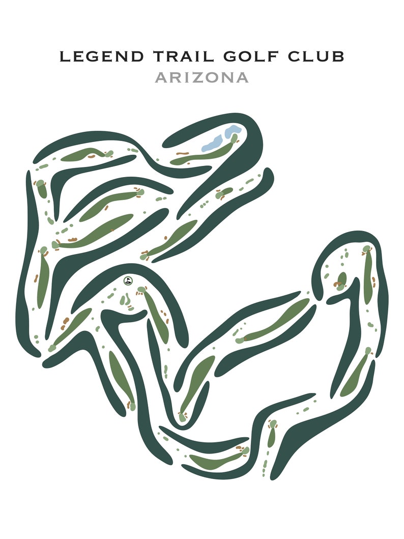 Legend Trail Golf Club Arizona Golf Course Map Golf Gifts - Etsy