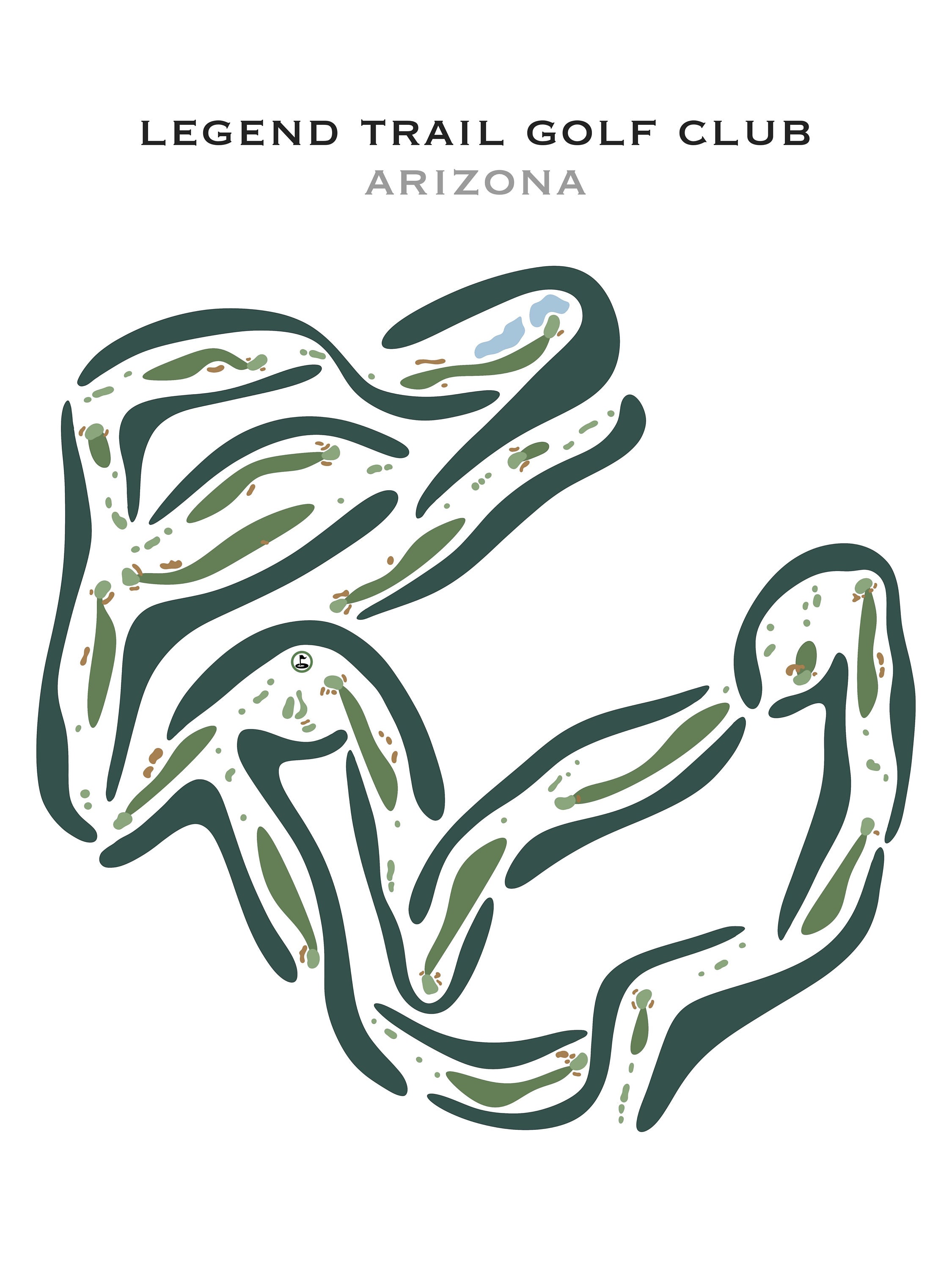 Legend Trail Golf Club Arizona Golf Course Map Golf Gifts - Etsy