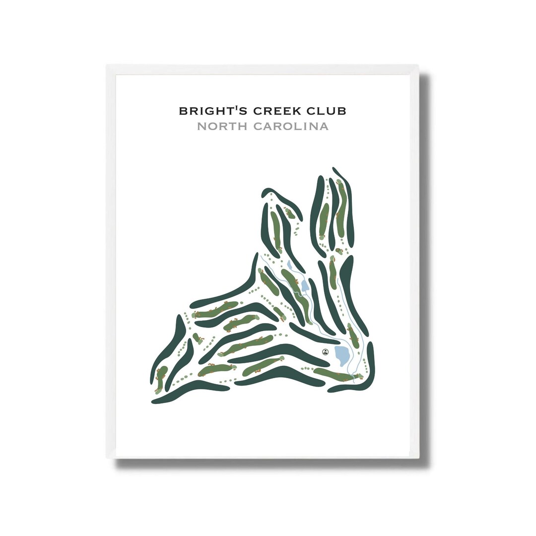 Bright's Creek Club, NC | Golf Course Map, Golf Map, Golfer Gift for ...