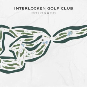 Interlocken Golf Club, CO | Golf Course Map, Golf Map, Golfer Gift for ...