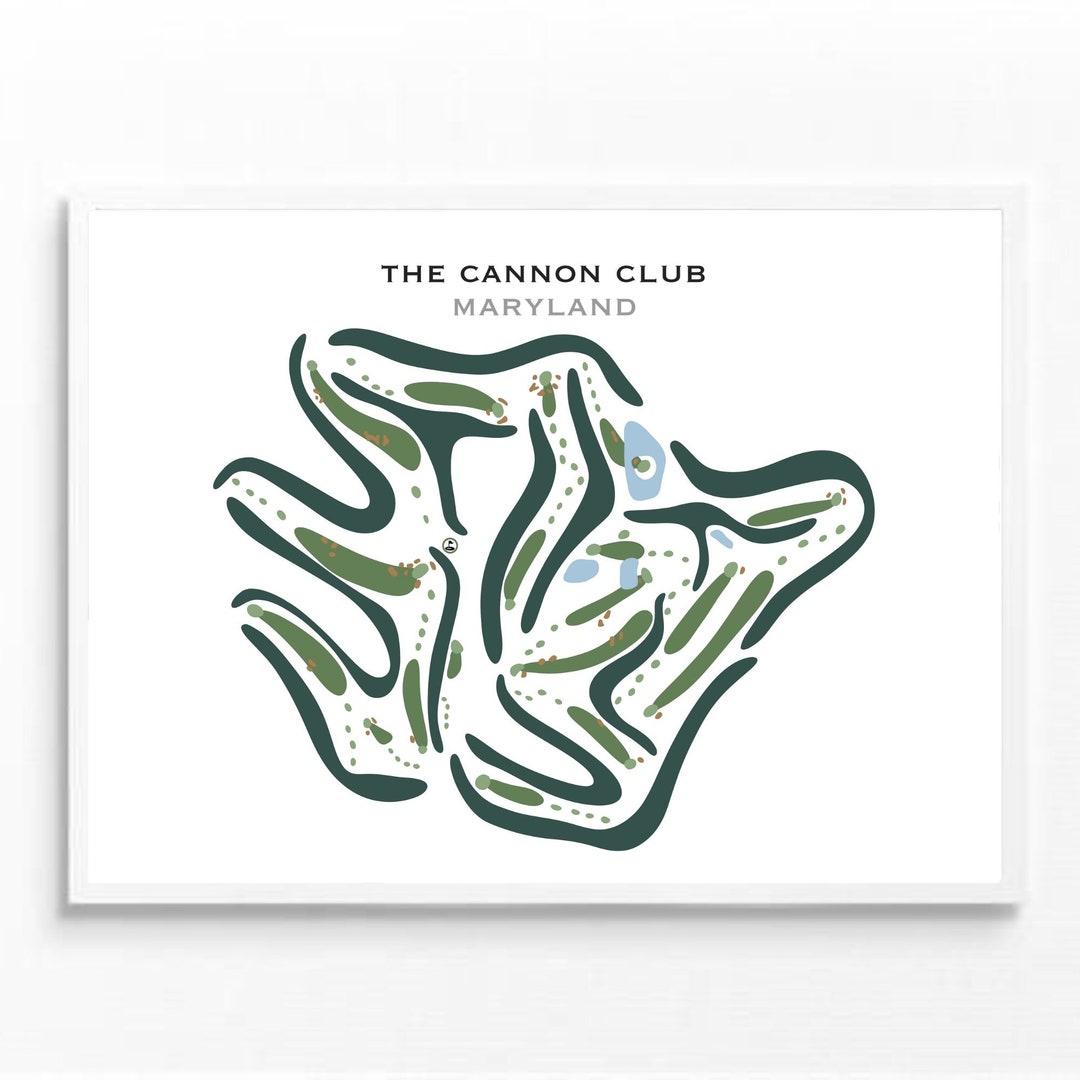The Cannon Club Maryland Golf Course Map Home Decor - Etsy