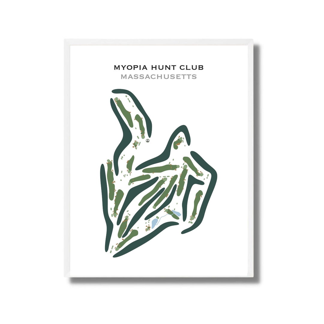 Myopia Hunt Club, MA | Golf Course Map, Golf Map, Golfer Gift for Him ...