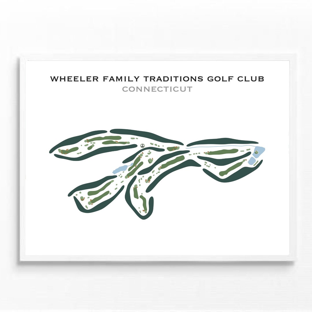 Wheeler Family Traditions Golf Club, CT | Golf Course Map, Golfer Gift ...