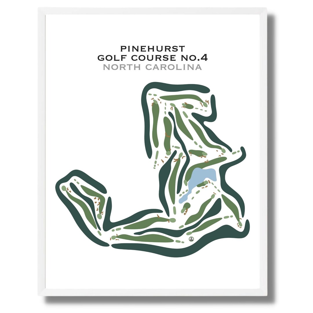Pinehurst Resort No. 4 NC Golf Course Map Home Decor - Etsy