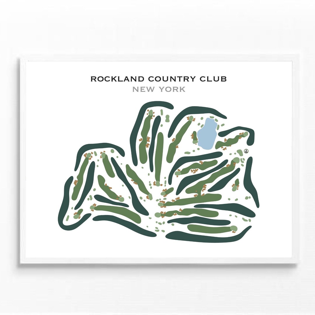 Rockland Country Club, NY | Golf Course Map, Golf Map, Golfer Gift for ...
