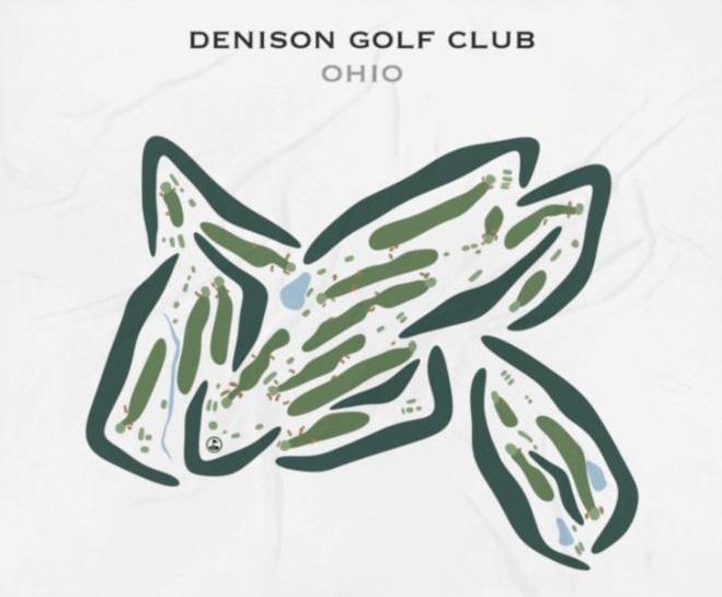 Denison Golf Club, OH | Golf Course Map, Golf Map, Golfer Gift for Him ...