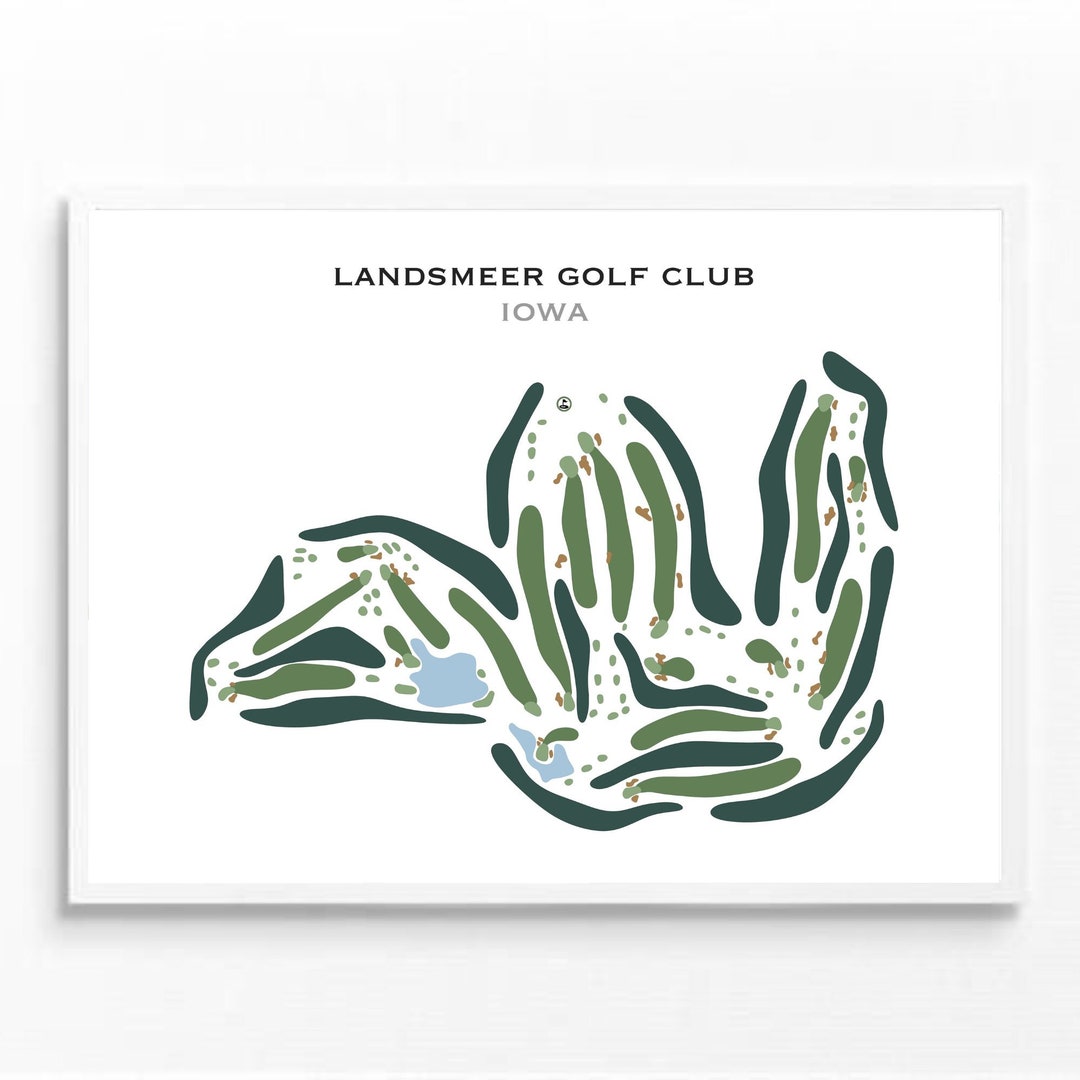 Landsmeer Golf Club, Iowa | Golf Course Map, Golf Map, Golfer Gift for ...