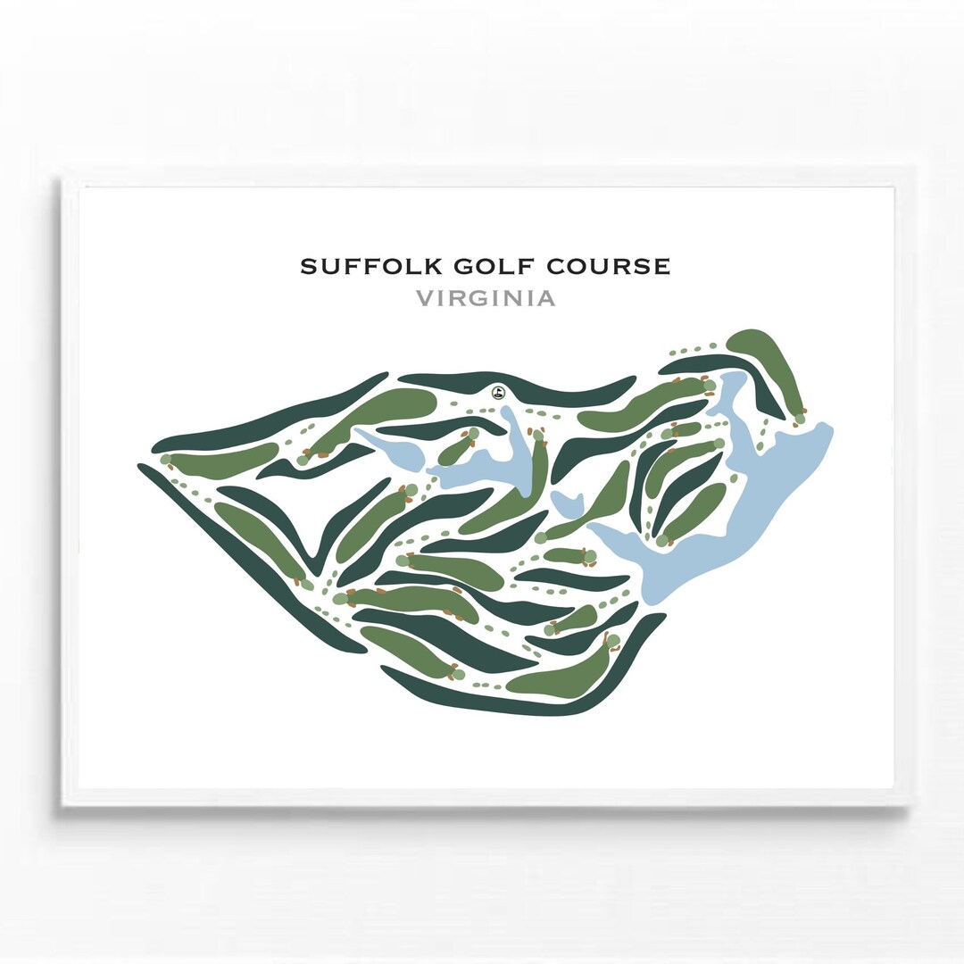 Suffolk Golf Course, Virginia | Golf Course Map, Golf Map, Golfer Gift ...