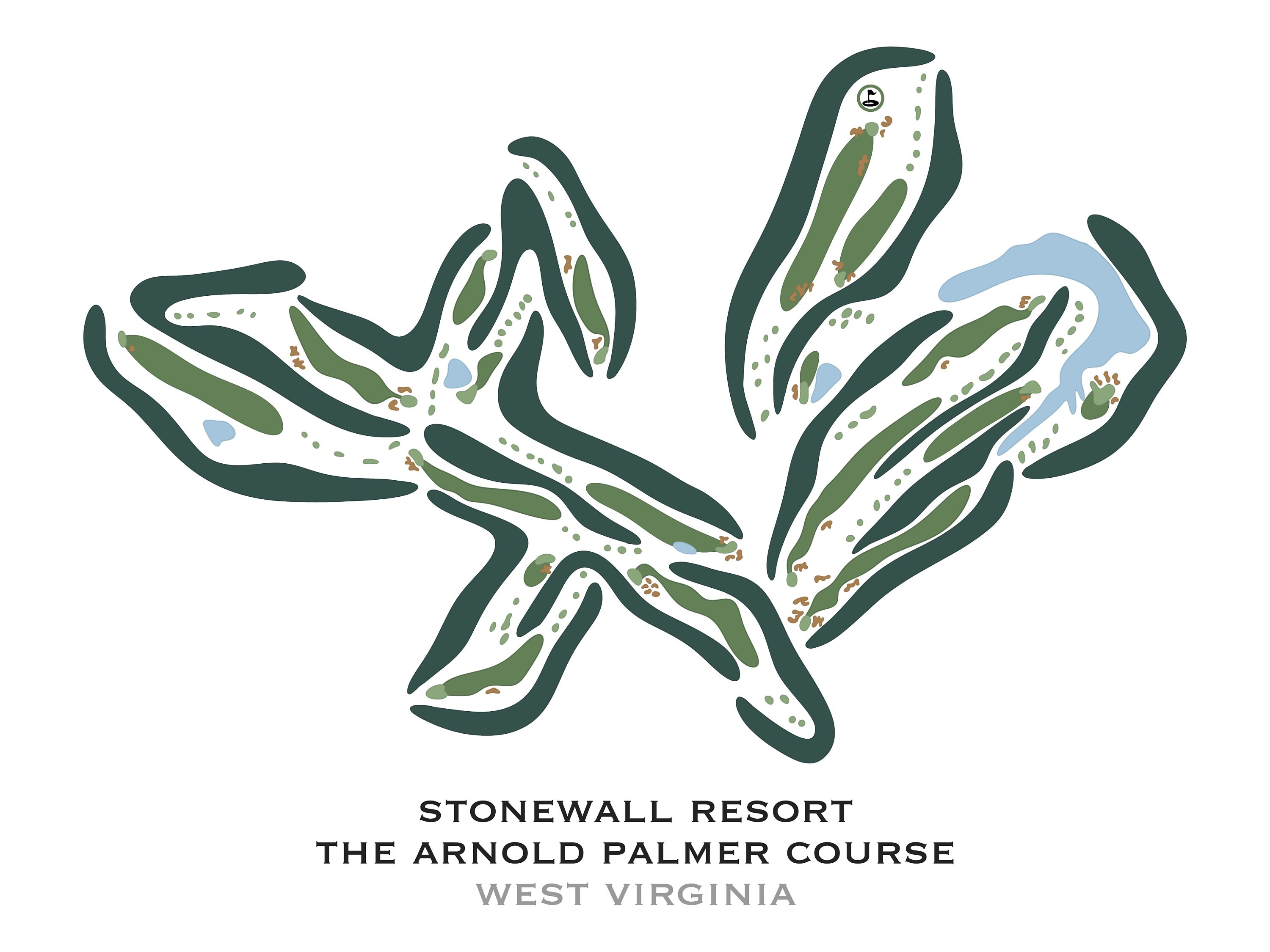 Arnold Palmer Stonewall Golf Course Map Located in West - Etsy