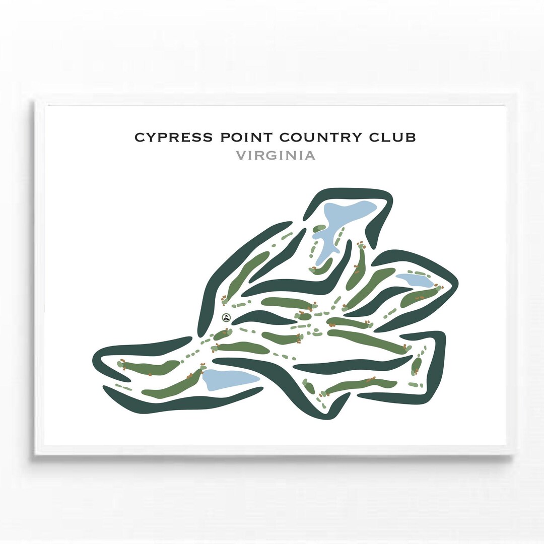 Cypress Point Country Club, VA Golf Course Map, Golf Lover Gift ...
