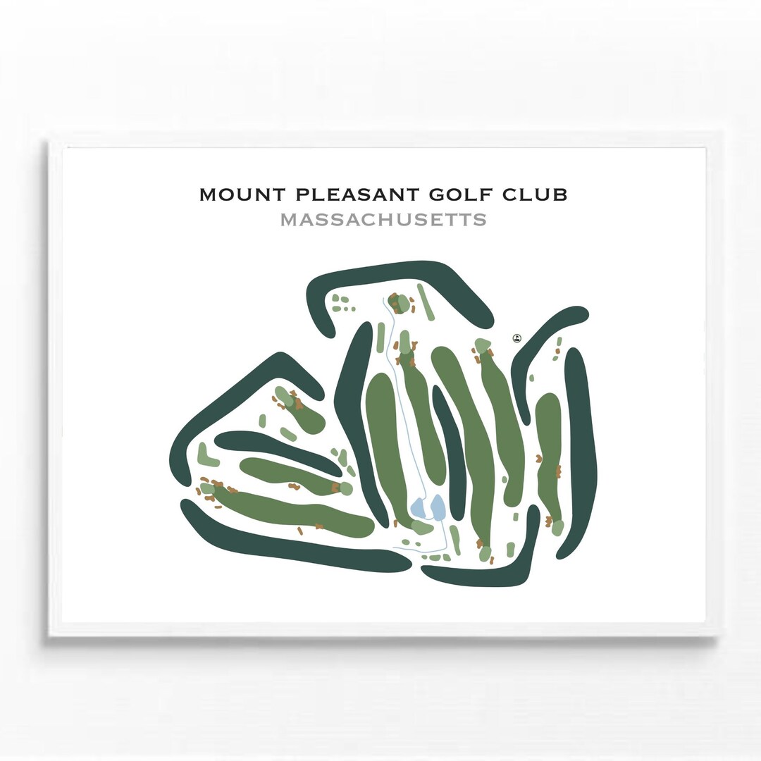 Mount Pleasant Golf Club, MA | Golf Course Map, Golf Map, Golfer Gift ...