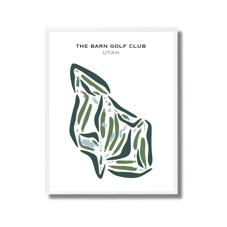 The Barn Utah Golf Course Map Print – Watercolor Golf Art - Etsy