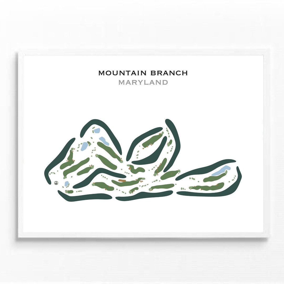 Mountain Branch, Maryland | Golf Course Map, Golf Map, Golfer Gift for ...
