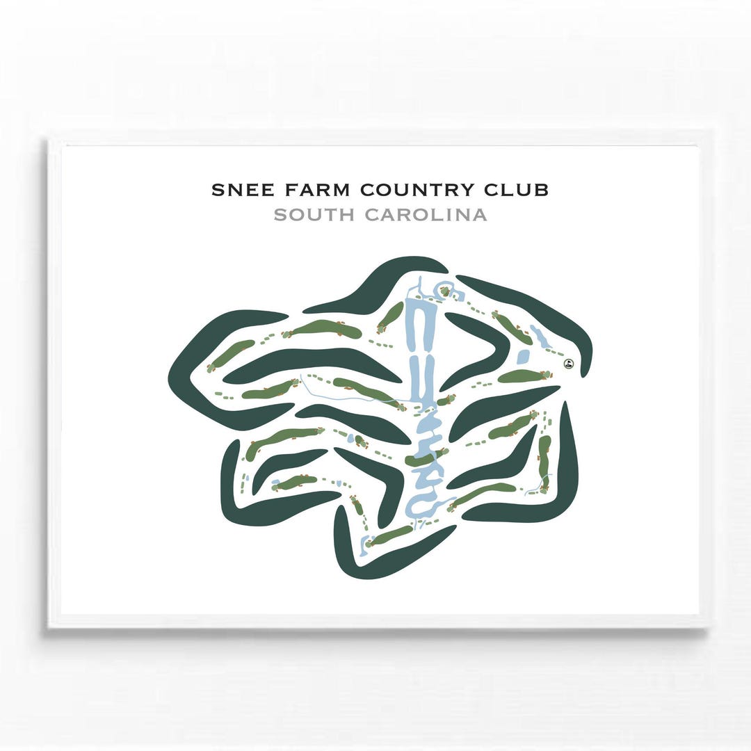 Golf Club Prints- Snee Farm South Carolina Golf Course Map | Golf ...