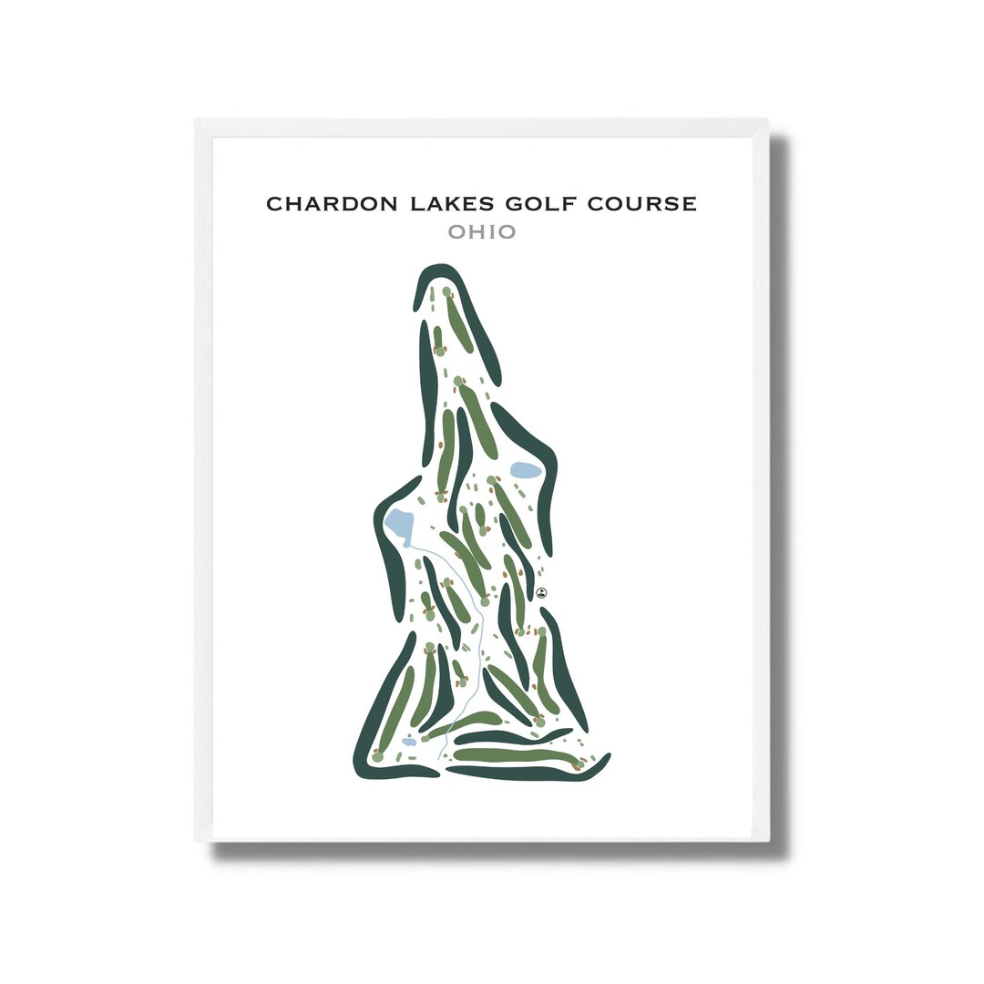 Chardon Lakes Golf Course, OH | Golf Course Map, Golf Map, Golfer Gift ...