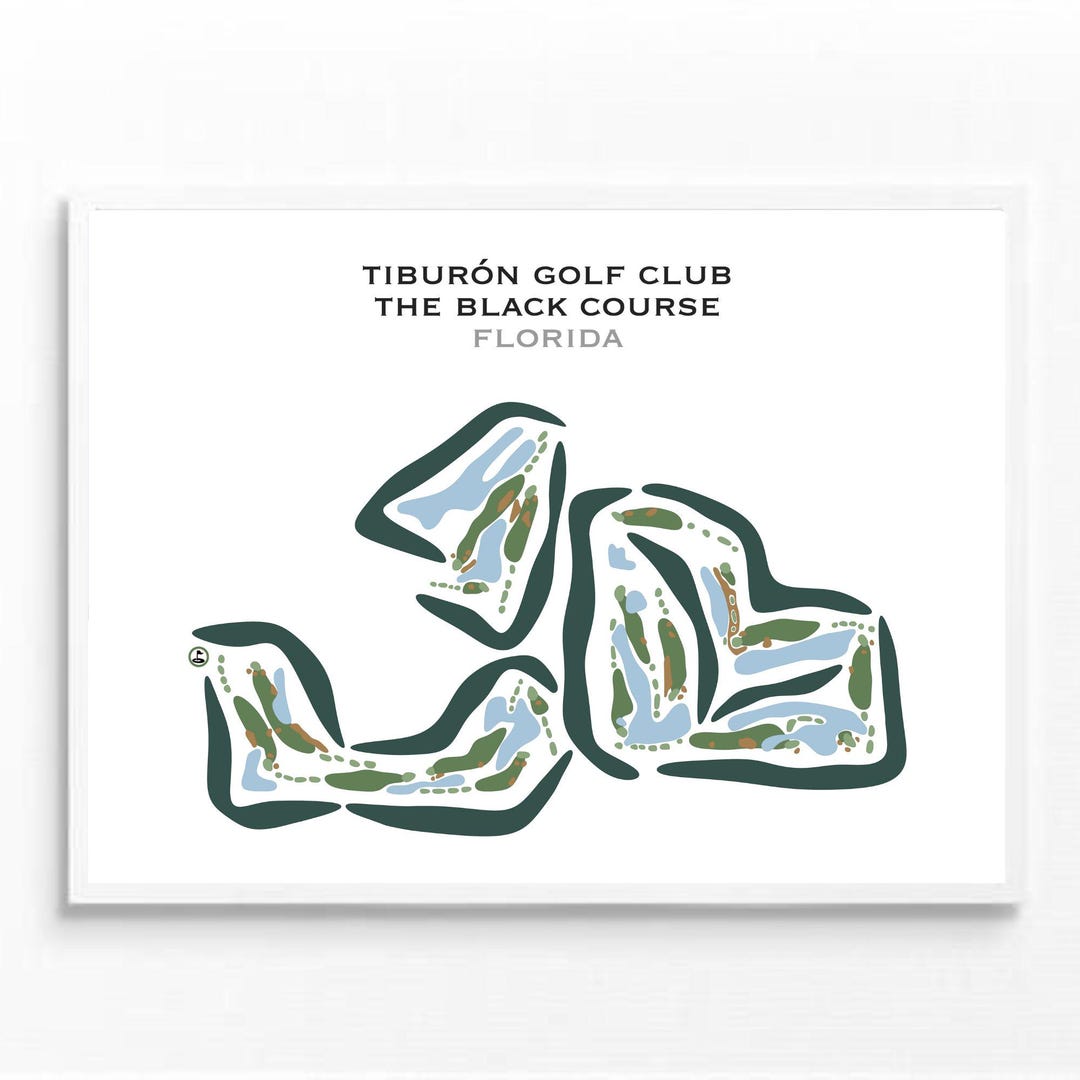 Tiburón Golf Club - the Black Course, FL | Golf Course Map, Golf Map ...