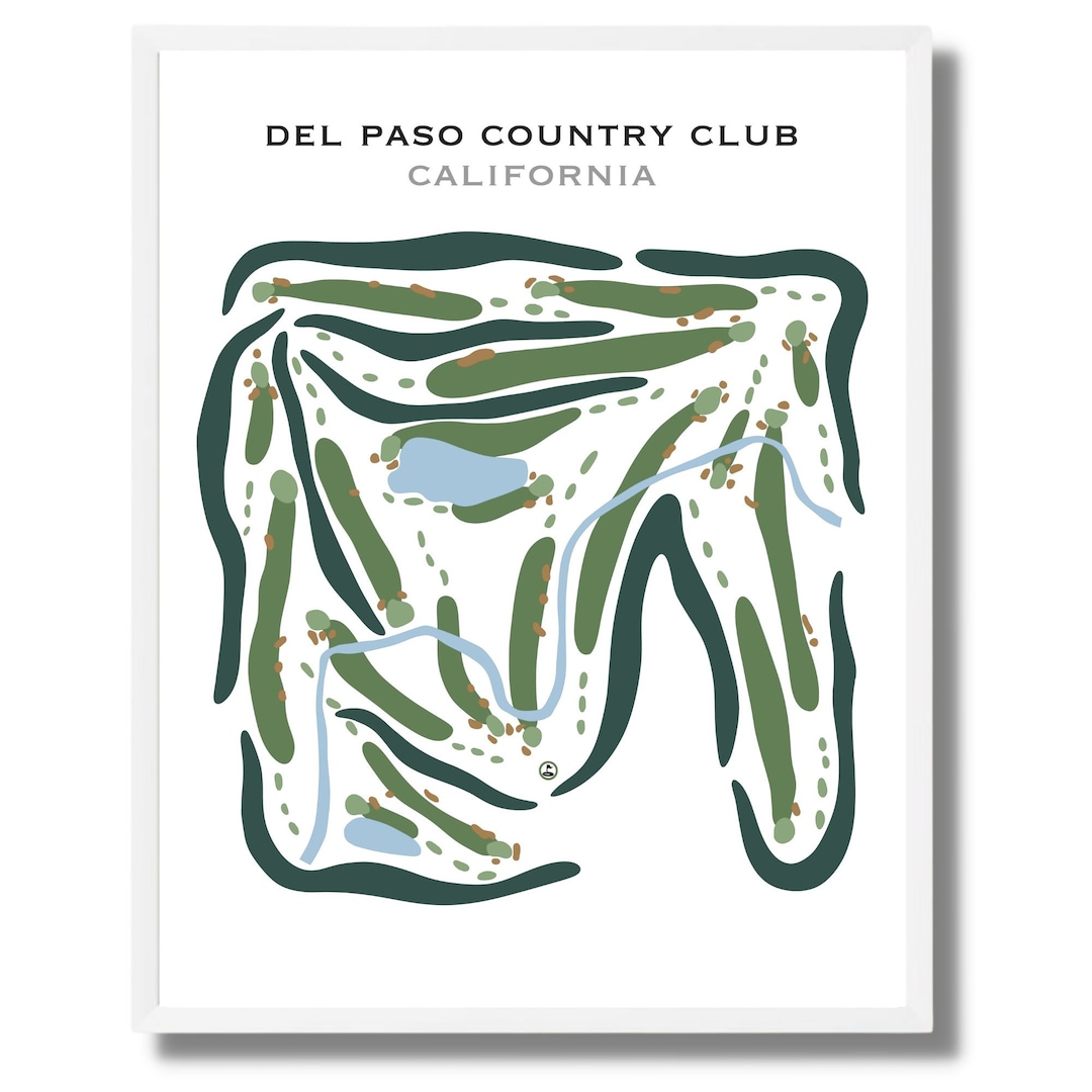 Del Paso Country Club CA Golf Course Map Home Decor - Etsy