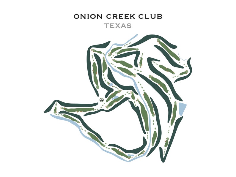 Onion Creek Club, Texas Golf Wall Décor, Golf Wall Art, Birthday Gift ...