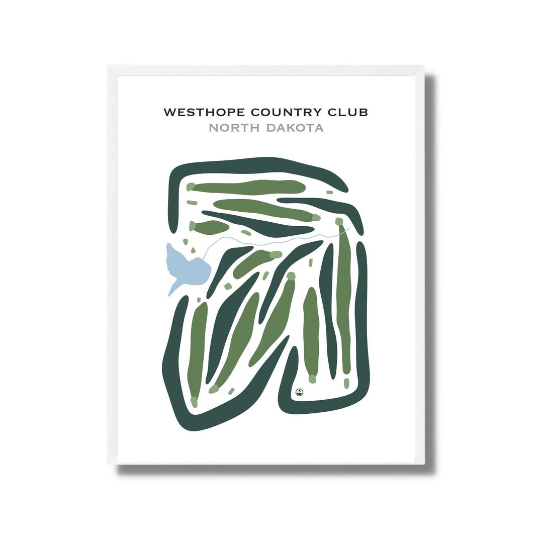 Westhope Country Club, ND | Golf Course Map, Golf Map, Golfer Gift for ...