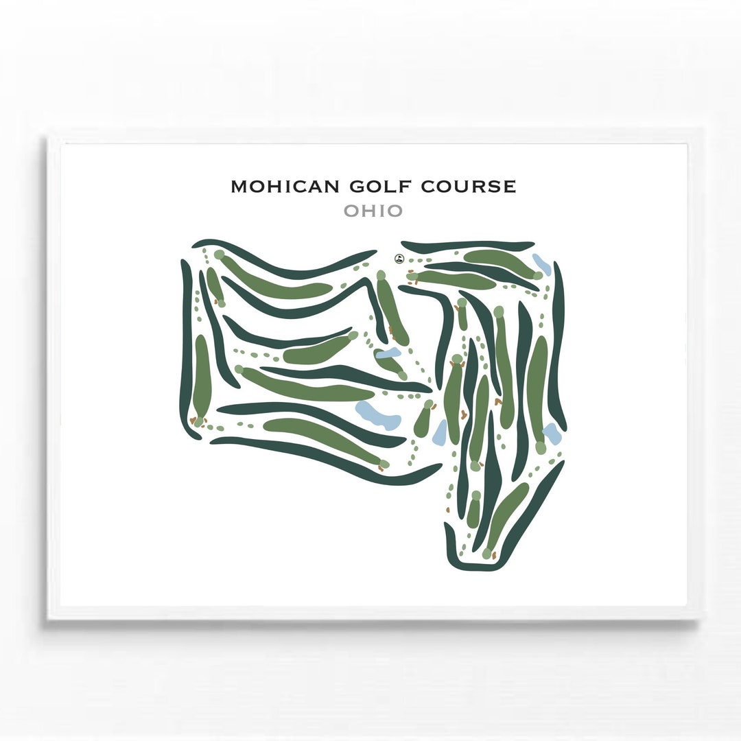 Golf Club Prints- Mohican Ohio Golf Course Map | Beautiful Golf Course ...