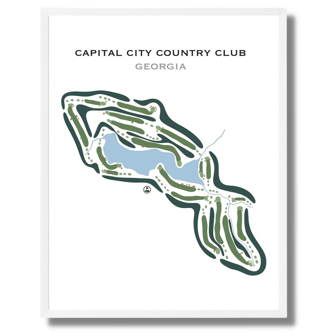 Capital City Country Club GA Golf Course Map Home Decor - Etsy