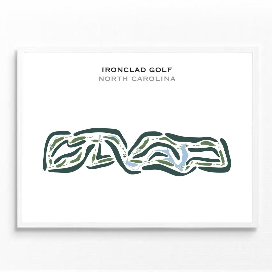 Ironclad Golf, North Carolina | Golf Course Map, Golf Map, Golfer Gift ...
