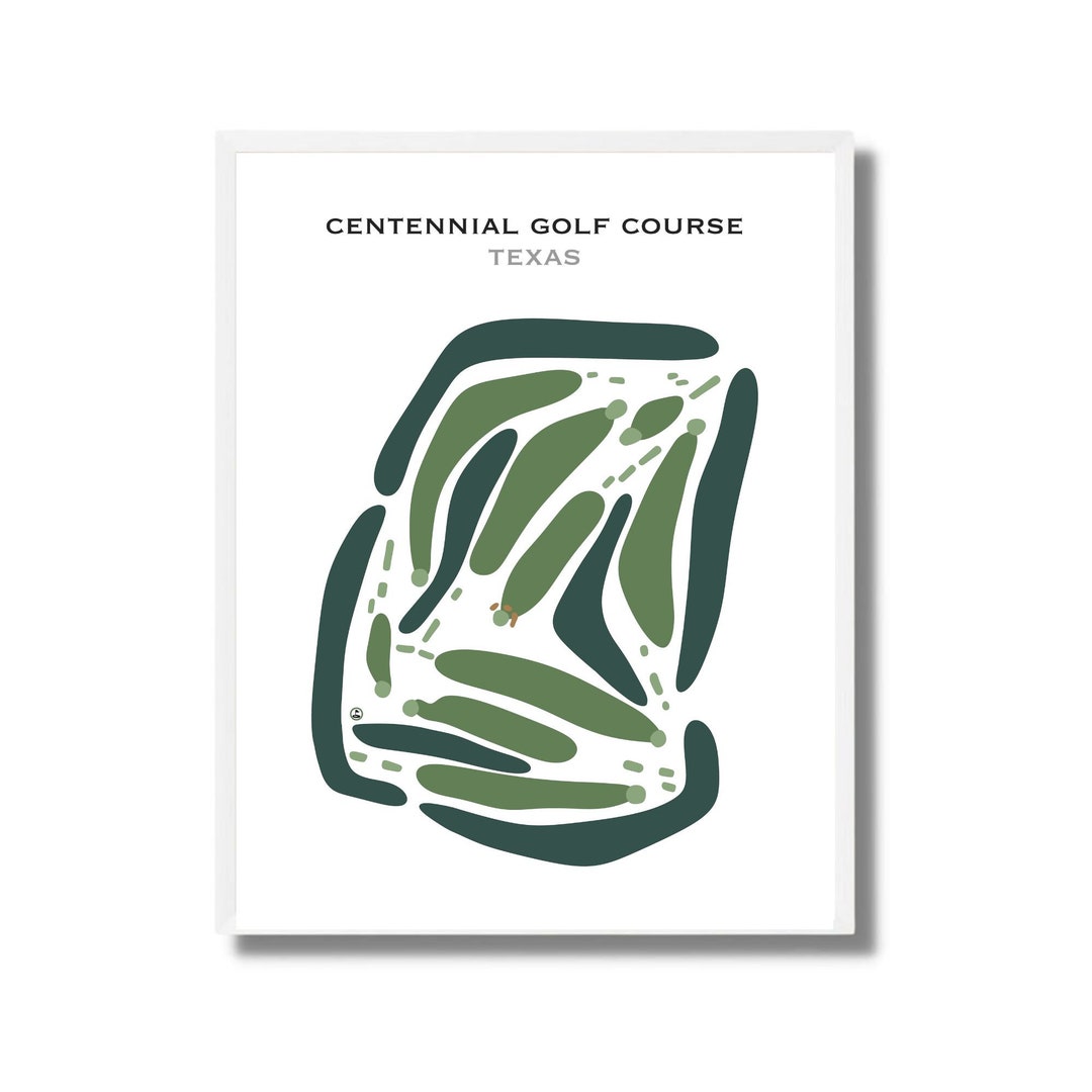 Centennial Golf Course, TX | Golf Course Map, Golf Map, Golfer Gift for ...