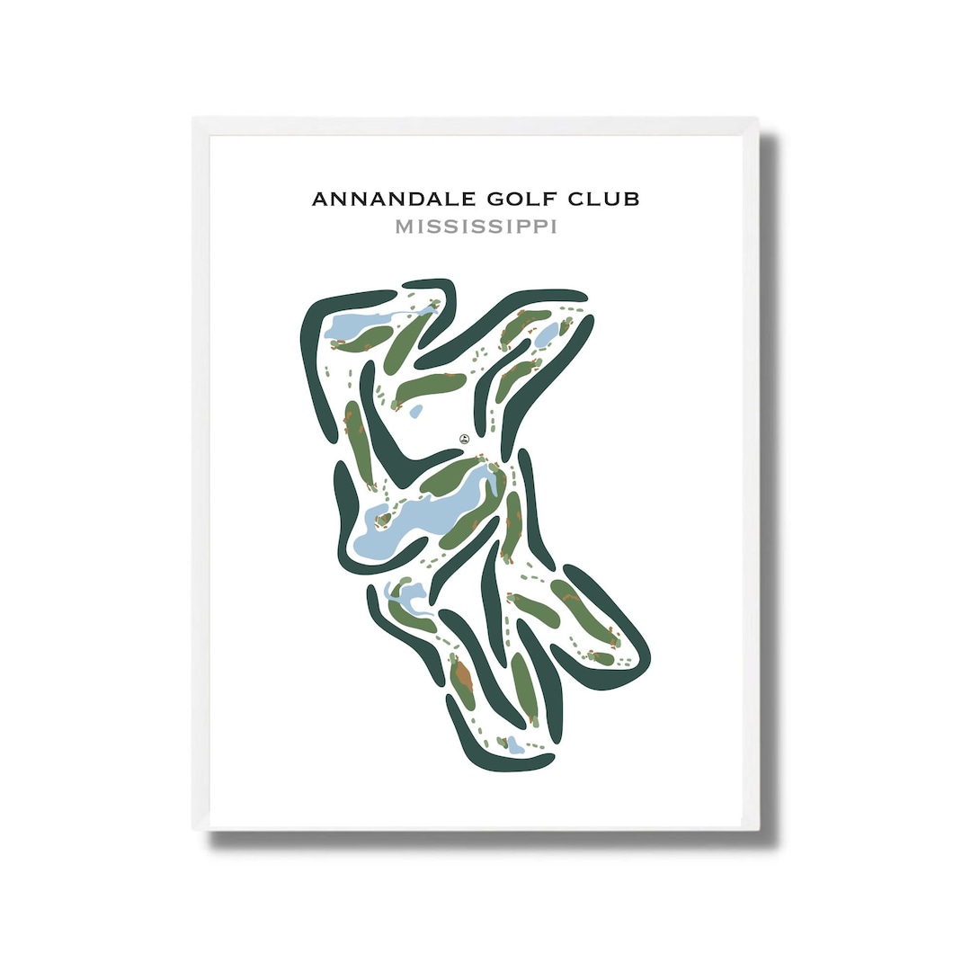 Annandale Golf Club, MS | Golf Course Map, Golf Map, Golfer Gift for ...