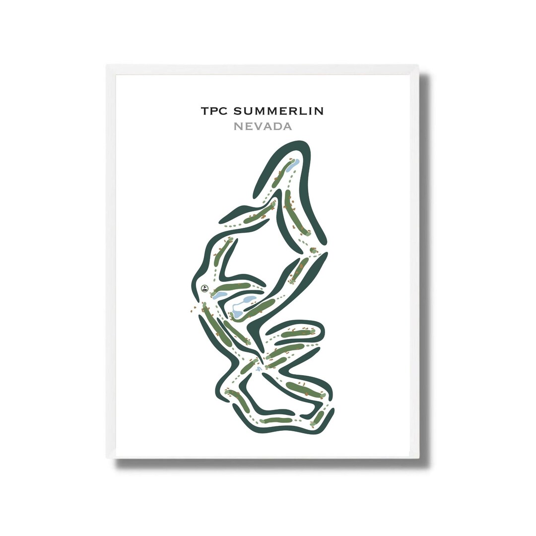 TPC Summerlin, Nevada | Golf Course Map, Golf Map, Golfer Gift for Him ...