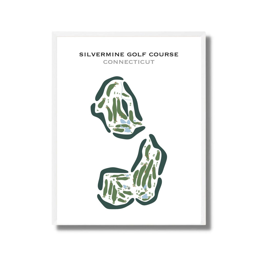 Silvermine Golf Course, CT | Golf Course Map, Golf Map, Golfer Gift for ...