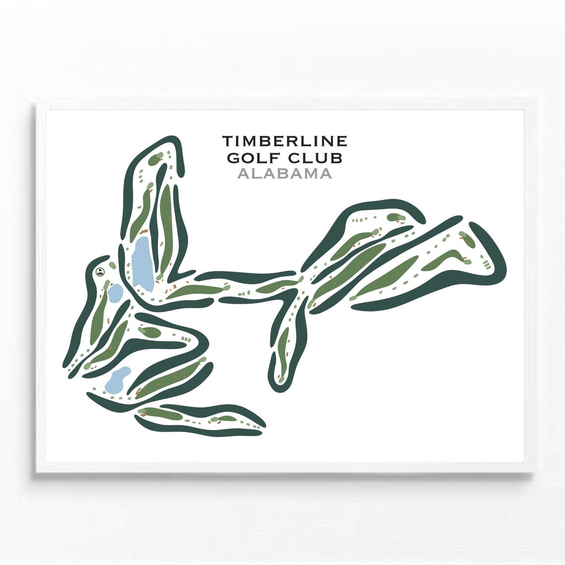 Timberline Golf Club Alabama Golf Course Map Home Decor - Etsy