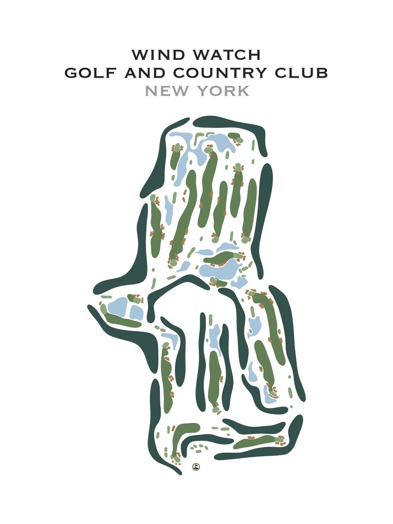 Wind Watch Golf & Country Club NY Golf Course Map Decor - Etsy
