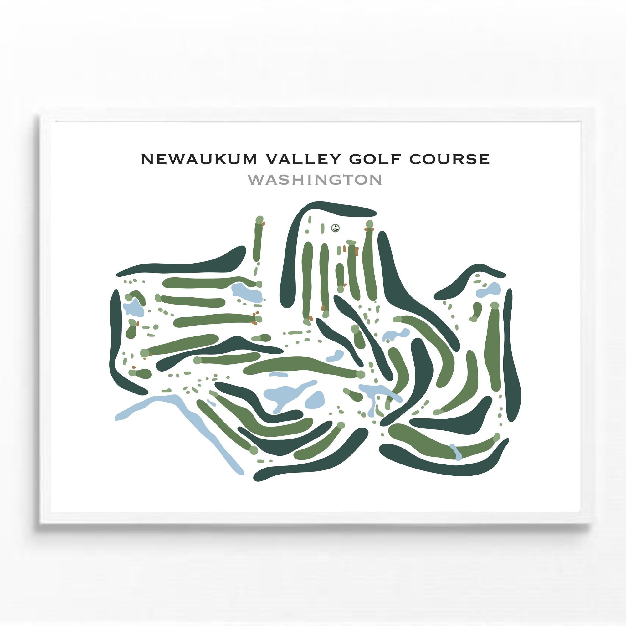 Newaukum Golf Course, WA | Golf Course Map, Golf Map, Golfer Gift for ...