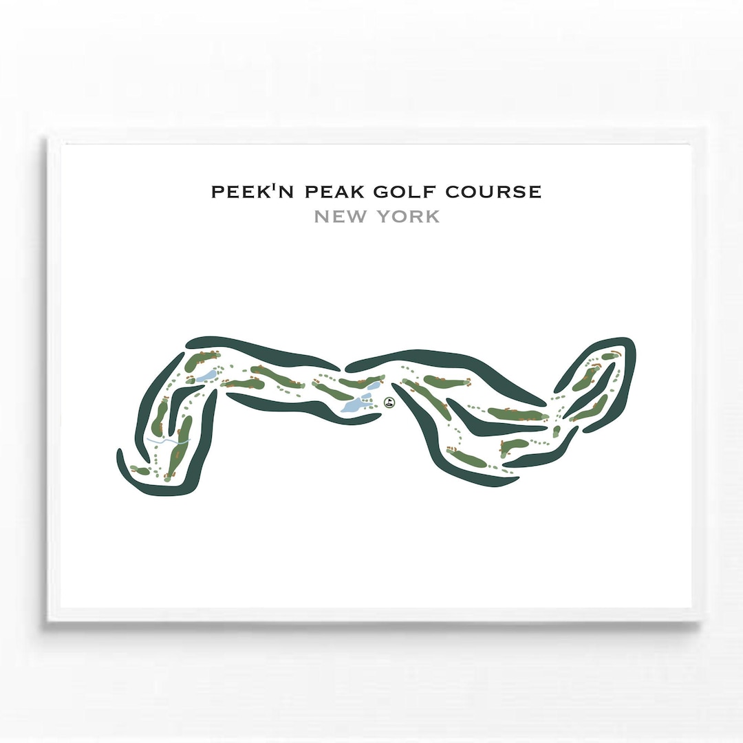 Peek'n Peak Golf Course, NY | Golf Course Map, Golf Map, Golfer Gift ...