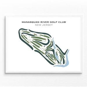 Manasquan River Golf Club, NJ Golf Course Map Wall Art, Golf Map ...