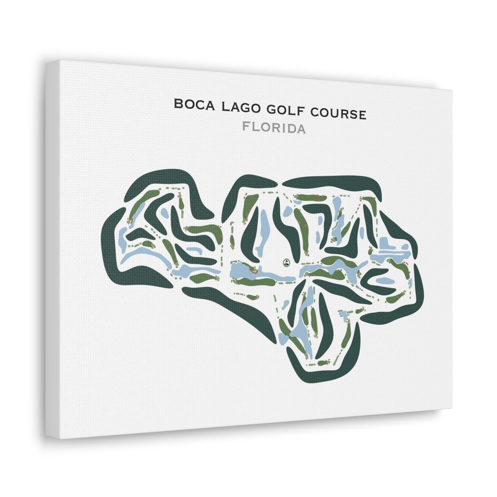 Boca Lago Golf Course, FL | Golf Course Map, Golf Map, Golfer Gift for ...