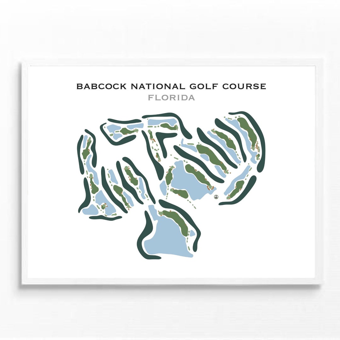 Babcock National Golf Course, FL | Golf Course Map, Decor, Golfer Gift ...