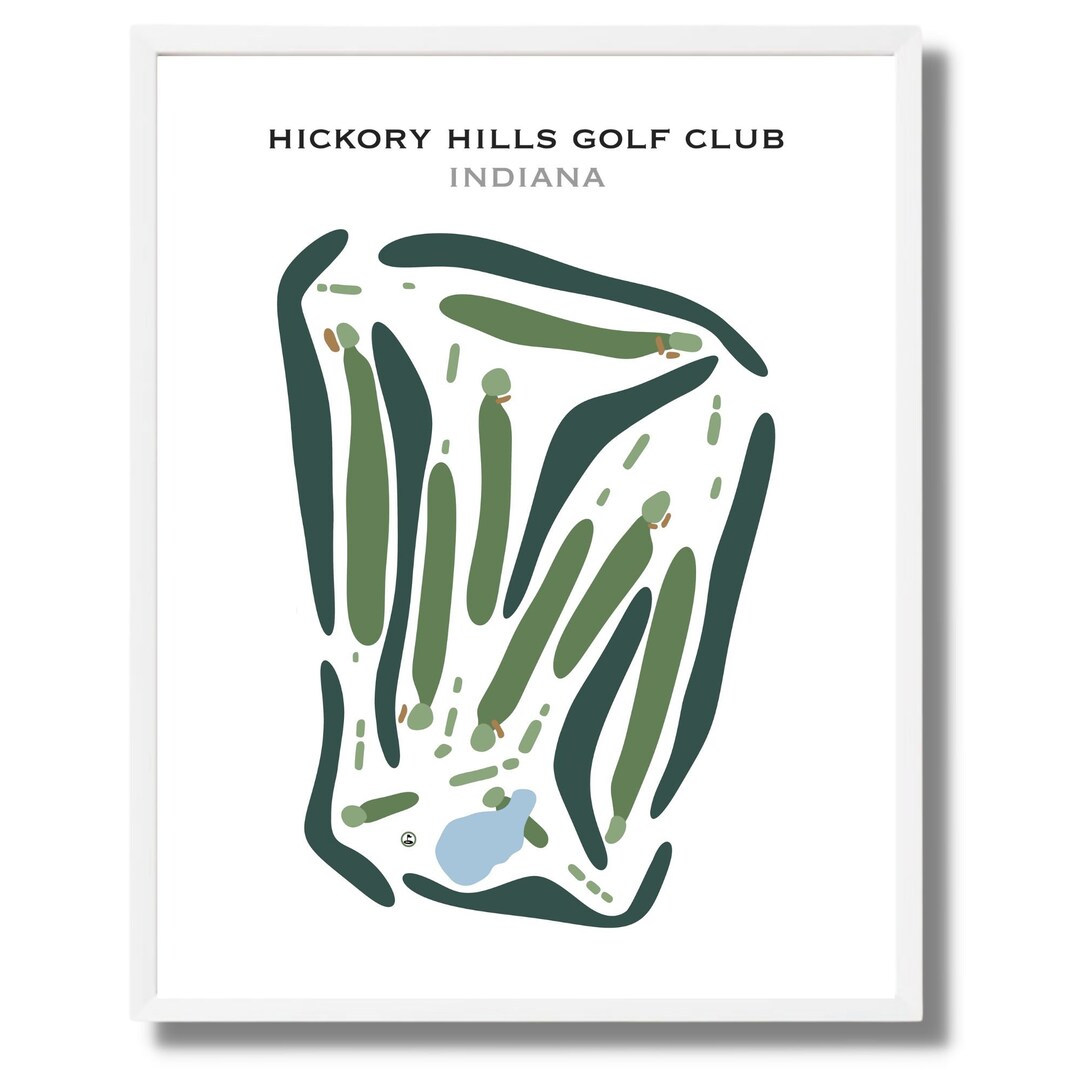 Hickory Hills Golf Club IN Golf Course Map Home Decor - Etsy