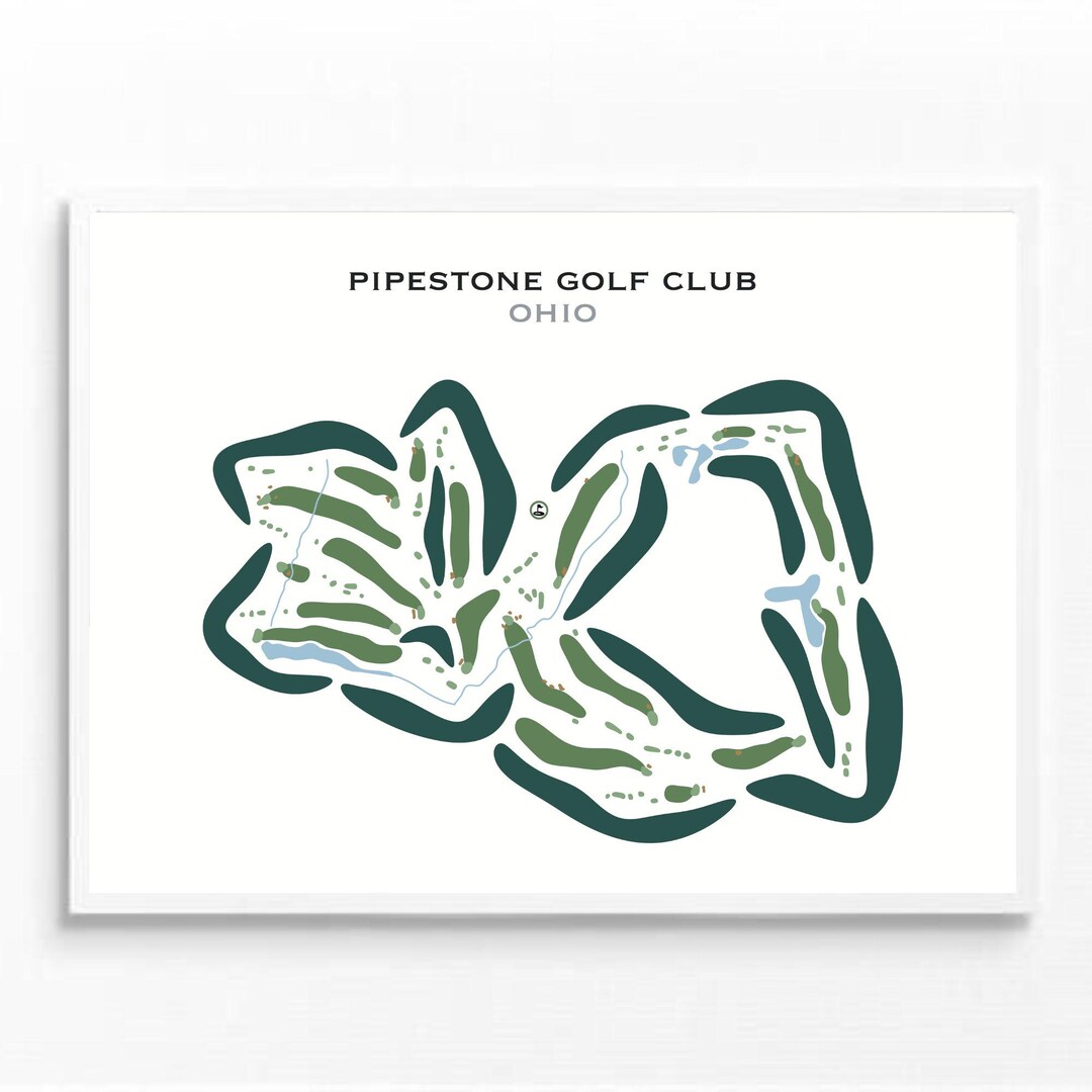 Pipestone Golf Club, Ohio | Golf Course Map, Golf Map, Golfer Gift for ...