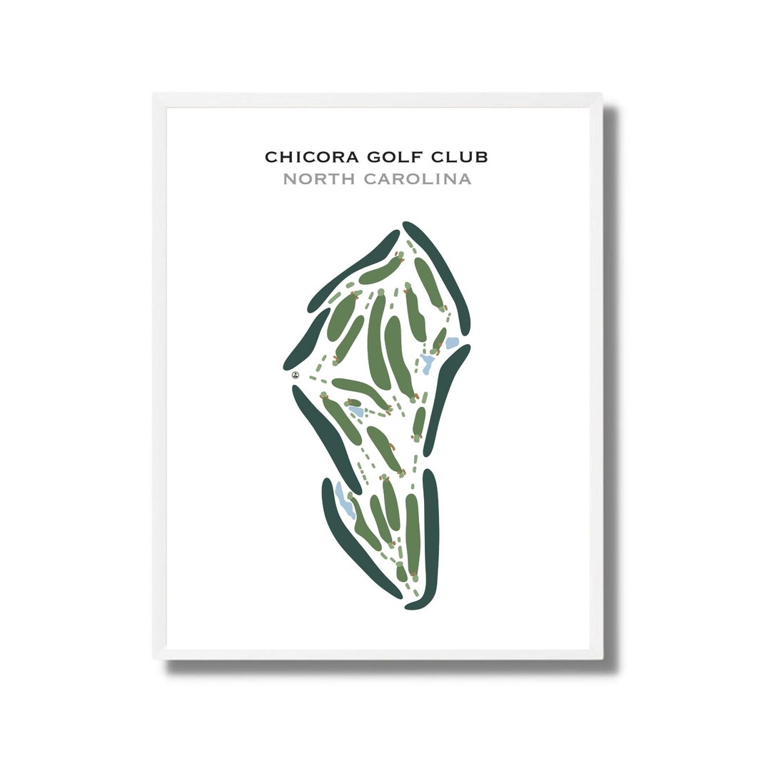 Chicora Golf Club, NC | Golf Course Map, Golf Map, Golfer Gift for Him ...