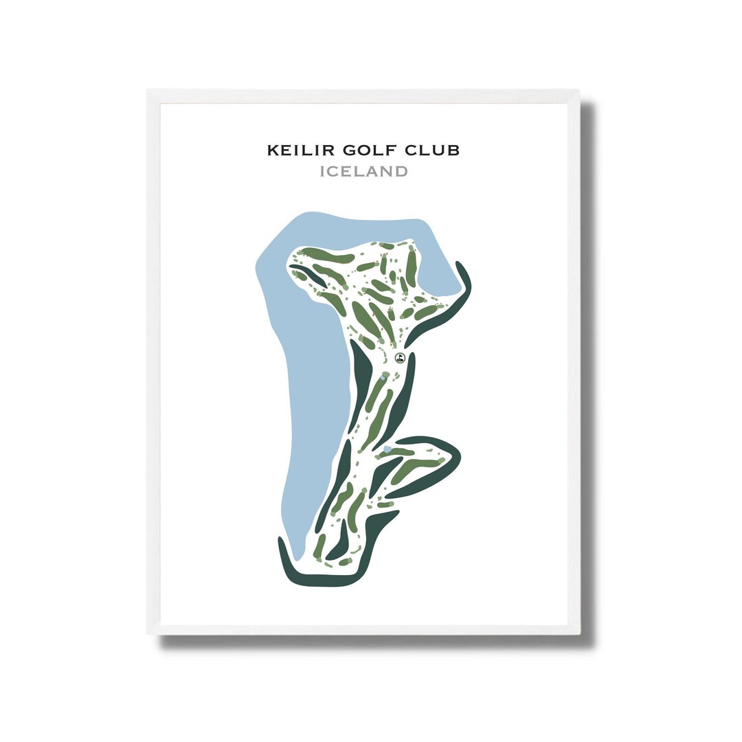 Keilir Golf Club, Iceland | Golf Course Map, Golf Map, Golfer Gift for ...