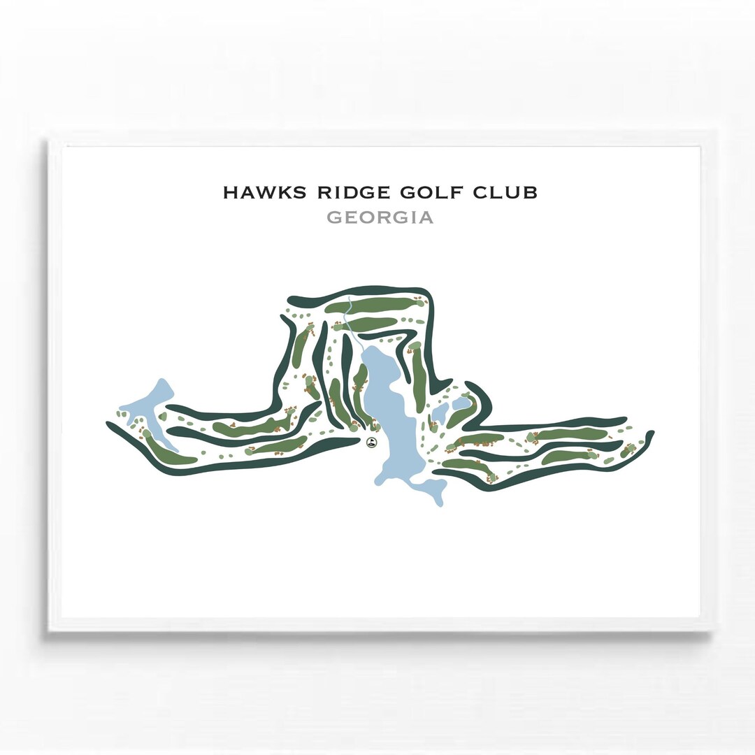 Hawks Ridge Golf Club GA Golf Course Map Home Decor - Etsy UK